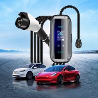 China PRTDT FACTORY Portable 9.6kW AC EV Charger SAE 32A Electric Vehicle Charging Box with Custom Logo and Bar Code on Packaging for sale