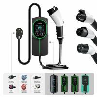 China Type 1 Plug Level 2 Shell Material PC EV Charger with LCD Display and Charging Appointment for sale
