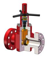 China PR1 PR2 Flanged Mud Gate Valve Suitable For Drilling Fluid Manifold for sale