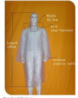 China Unisex Disposable Plastic Gowns , Comfortable Disposable Plastic Raincoat for sale