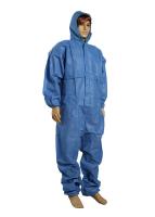 China Chemical Resistant Disposable Hooded Coveralls , Flame Retardant Disposable Coveralls for sale