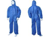 China Chemical Resistant Disposable Hooded Coveralls , Flame Retardant Disposable Coveralls for sale