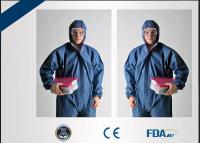 China Polypropylene Disposable Protective Coveralls Air Permeable With Hood for sale
