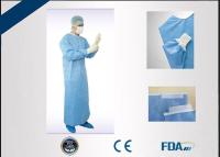 China Sterile Disposable Surgical Gown , Anti Fluid Non Woven Isolation Gown for sale