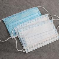 China Fliud Resistant Disposable Face Mask Full Length Pvc Concealed Nose Piece for sale
