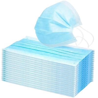 China Blue Color Disposable Face Mask Weight 25 + 25 + 25gsm Respiratory Protection for sale