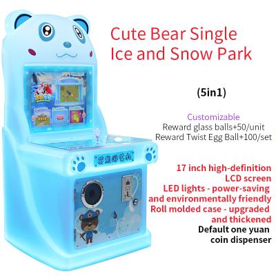 China 17-inch Cute Bear Coin-Operated Game Machine Ice And Snow Park Arcade Game Machine 220V for sale