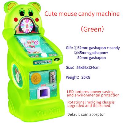 China Sweet Machine Grabber Candy Arcade Machine Game Cute Mouse Colorful Candy Dispenser for sale