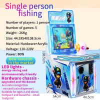 China Single Player Fishing Game Machine For All Ages Video Game Coin Will Record Quality Hardware for sale