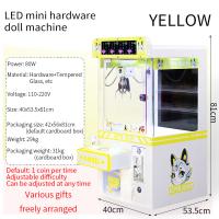 China Yellow Coin-Operated LED Desktop Hardware Claw Arcade Machine for sale