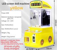 China Yellow Customized Mini Claws Commercial Coin-operated Plush Toy Arcade Game for sale