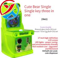 China Cute Bear Kids Button Arcade Machine With Interactive Gameplay Machine for sale