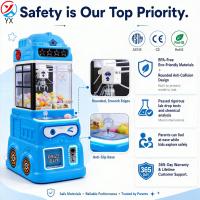 China Mini LED Dot Matrix Claw Machine Toy Arcade Kids Prize Grabber Machine Gift Edition for sale