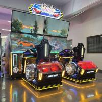 China Double Player LED Racing Arcade Machine Immersive Car Driving Simulator Game Machine for sale