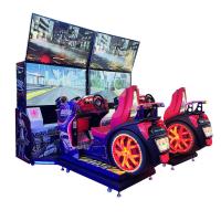 China Double Player LED Racing Arcade Machine Immersive Car Driving Simulator Game Machine for sale