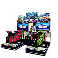 China Double Player  LED Motorcycle Driving Simulator Game Machine For Arcade Center for sale