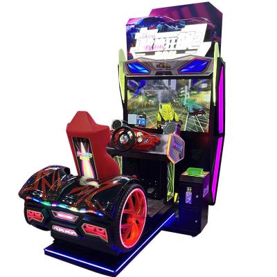 China Luxury LED Racing Arcade Simulator Machine Car Driving Game Cabinet For Amusement Center for sale