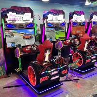 China Luxury LED Racing Arcade Simulator Machine Car Driving Game Cabinet For Amusement Center for sale