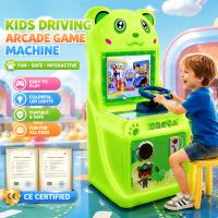 China Cute Bear Wholesale Mini Car Racing Arcade Machine For Kids Entertainment Center for sale