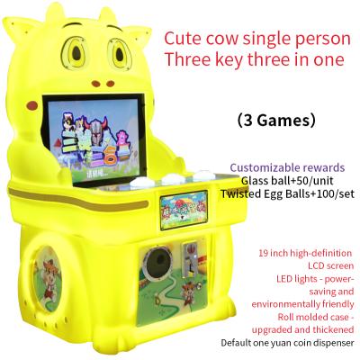 China 19-Inch Factory Direct Cute Cow Coin-Operated Kiddie Arcade Game Machine For Kids for sale