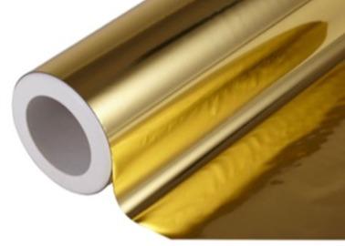 China PET gold and silver finish stretch polyester coated film 2800 meters for sale