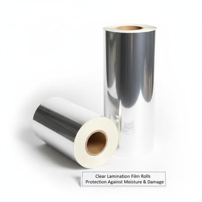 China 1 Inch Core Size Clear Lamination Film Rolls Transparent Laminating Film Providing Protection Against Moisture and Damage for sale