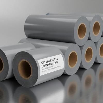 China Polyester Matte Lamination Film Rolls Heat Sealable Optional Ideal for Enhancing Print Appearance and Surface Protection for sale