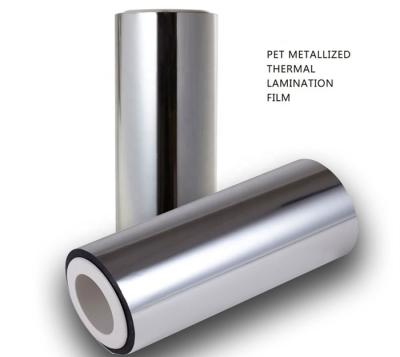 China Aluminum Bright Metallic Luster Polyester Film Rolls Excellent Barrier Properties For Printing Plastic Boxes Packaging for sale