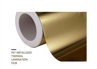 China PET Metalized Film Gold Aluminum 1000mm Laminated For Packaging Printable Beautiful Metallic Luster for sale