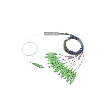 China KEXINT 1x12 G657A1 Fiber Optic PLC Splitter Single Mode Mini Type SC APC Connecter for sale
