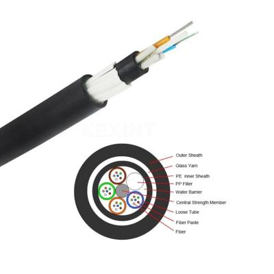 China Anti Rodent Non Metallic Fiber Optic Armoured Cable 144 Core Single Mode GYFTY63 Corning for sale