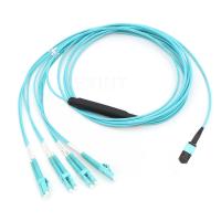 China KEXINT MPO To LC Fiber Optical Patch Cord 8 Core 3m Singlemode Multimode for sale