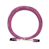 China KEXINT Uniboot Fiber Optical Patch Cord LC Duplex OM4 LSZH Magenta for sale