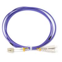 China Customizable FTTH Duplex MM OM2 SC LC Fiber Optic Patch Cord 50/125 2.0mm 3m LSZH Purple for sale