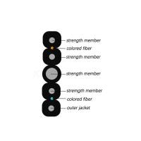 China KEXINT GJYXBCH Fiber Optic Drop Cable Outdoor 5 Steel Wire 2 Core Butterfly Cable for sale
