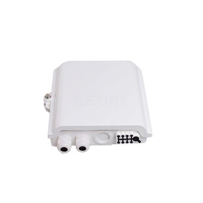China KEXINT KXT-A-8B FTTH Fiber Optic Distribution Box 8 Cores Outdoor IP66 Waterproof White for sale