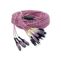 China KEXINT FTTH MPO LC Uniboot OM4 Fiber Optic Patch Cord Grade B 3*12 36 Cores Multimode for sale