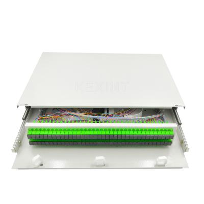 China KEXINT Fiber Optic Distribution Panel 4U Rack Mount SC LC 72 Ports ODF Fibre Panel for sale