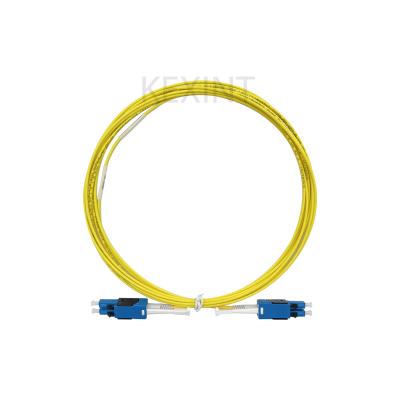 China KEXINT FTTH Dulplex Fiber Optic Patch Cord LC-LC Push-Pull Uniboot 4m for sale