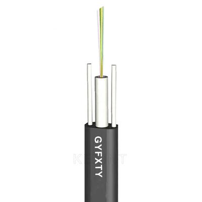 China Fiber Optic Non Armored Cable Outdoor GYFXTY 2-24 Cores Black Center Beam Loose Tube for sale