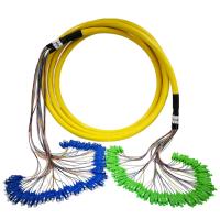 China FTTH 64 Cores Unitube Yellow Fiber Patch Cables With Different Connector for sale
