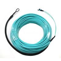 China FTTH MPO To MPO Fiber Cable Customized Length With Pulling Eye for sale