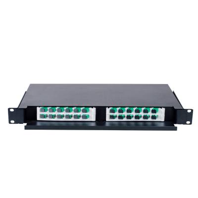 China 1U 19 Inch Rack Fiber Patch Panel ODF Cabinet Cold Rolled Steel for sale