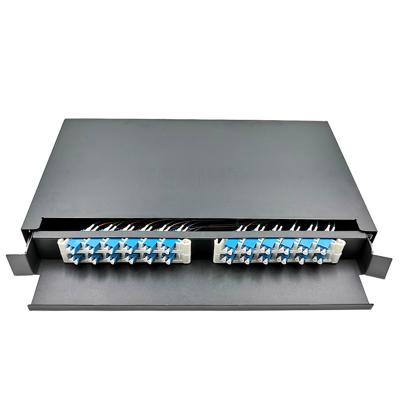 China FTTH 1U Optical Fiber Distribution Panel With Duplex Connector for sale
