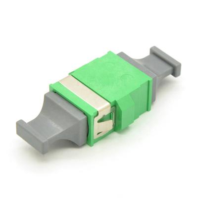 China Single Mode Green Small Fiber Optic Adapters MPO To APC Without Flange for sale