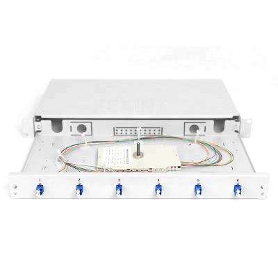 China 6 To 12 Core Fiber Optic Patch Panel ODF FTTH Fully Assembled With Adapters Pigtails for sale