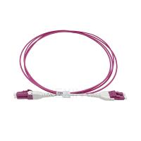 China KEXINT Optical Fiber Patch Cord Multimode OM4 LC-LC Duplex Uniboot LSZH 2.0mm 2 Meter for sale