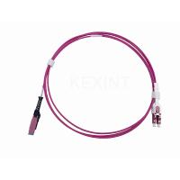 China KEXINT 2M MDC UPC To LC UPC Uniboot Duplex Multimode OM4 LSZH (OFNR) 2.0mm Fiber Optic Patch Cable for sale