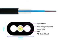 China FRP Mini Fiber Optic Armoured Cable Flat Drop Tube Lightning protect NO Loose for sale