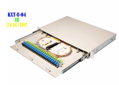China Industrial 24 Port Outdoor Fiber Optic Patch Panel Wall Mount 1U SC UPC for sale